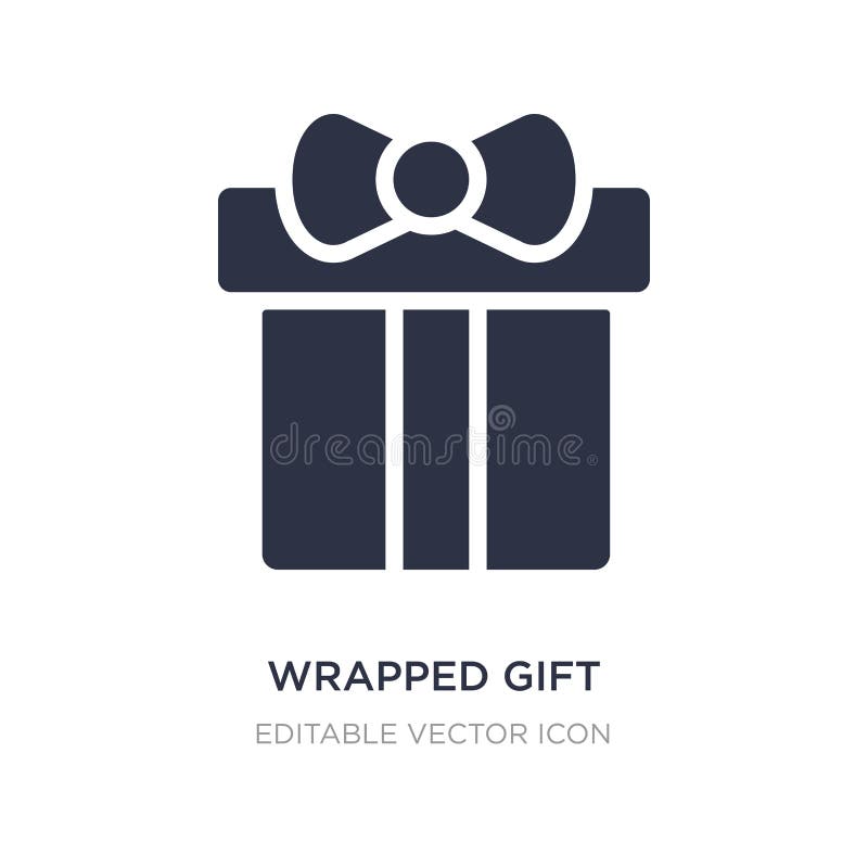 Wrapped Gift Icon on White Background. Simple Element Illustration from ...