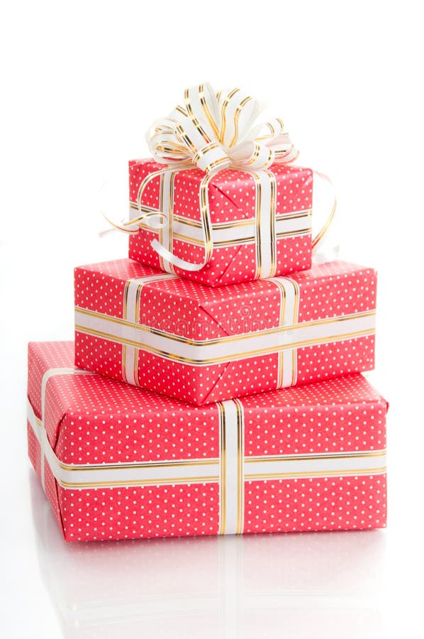 Plain Wrapped Christmas Presents Stock Photo - Image of wood, blank ...