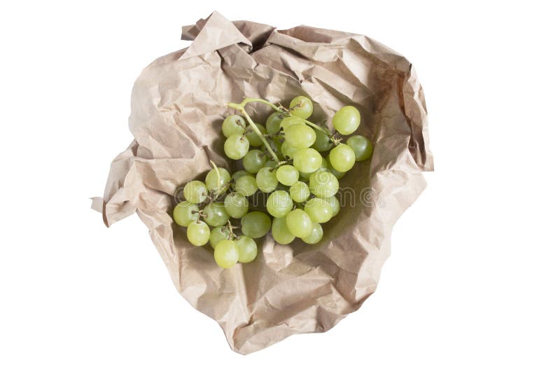 Wrapped grapes isolated stock image. Image of fruit - 196328233