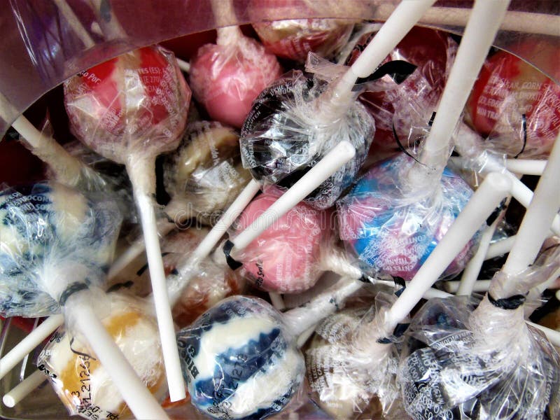 Wrapped Lollipops Varied Colors Stock Image - Image of wrapped, candy ...