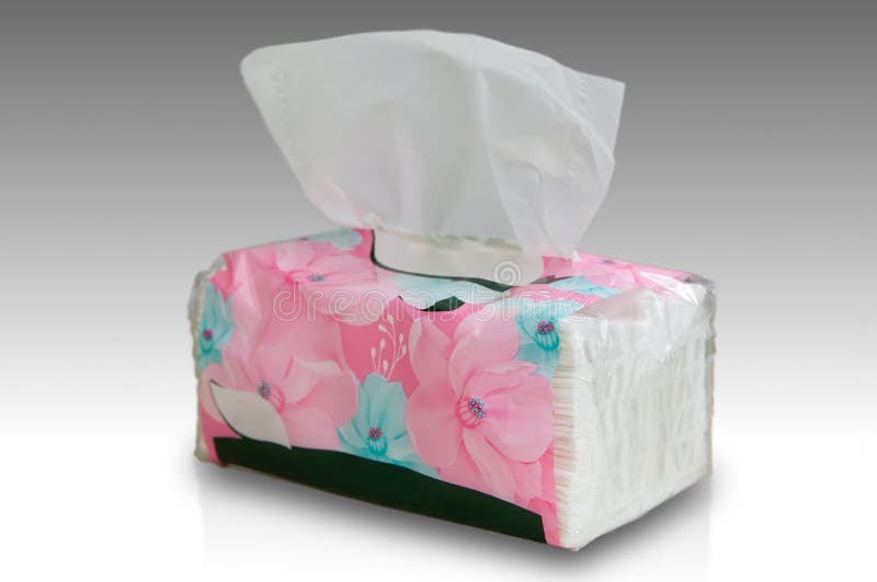 Wrapped Plastic with Floral Pattern Tissue Mock Up White Tissue and No ...