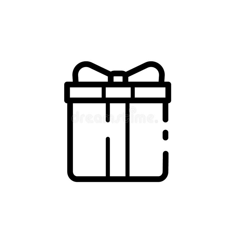 Wrapped Present Box - Simple Vector Icon Stock Vector - Illustration of ...