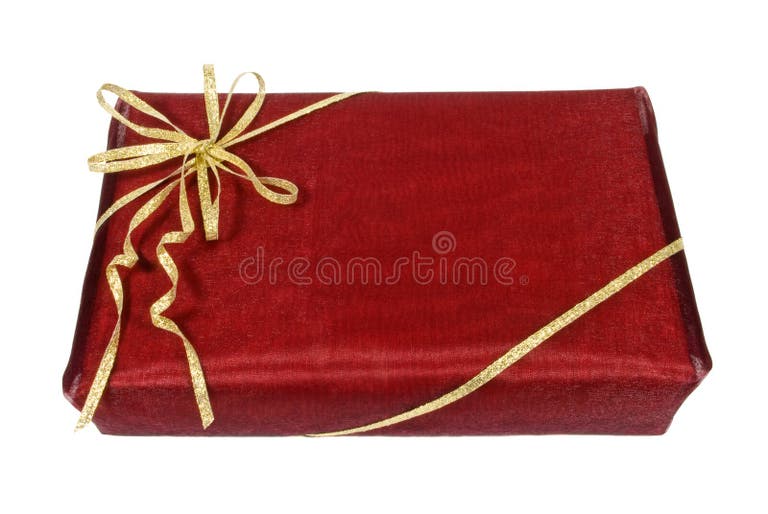 Wrapped red gift box stock photo. Image of dark, holiday - 11865018