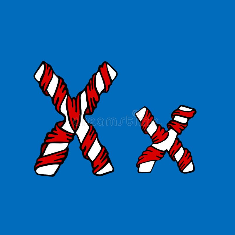 Wrapped in a Ribbon Alphabet. Set of Letters and Numbers. Vector ...