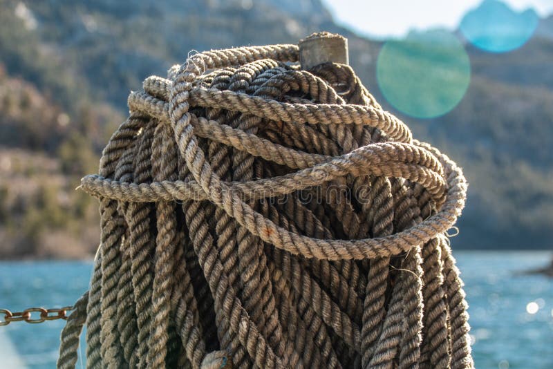 Wrapped Rope 1 stock photo. Image of braid, rope, lake - 230294784