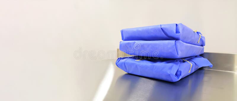 Wrapped Sterile Surgical Instruments Stock Photo - Image of medical ...