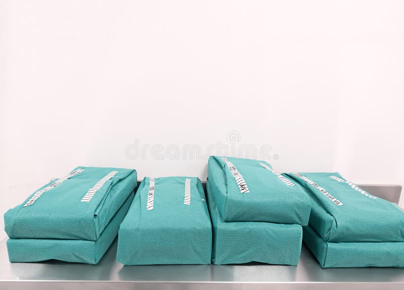 Wrapped Sterile Surgical Instruments Stock Photo - Image of color ...