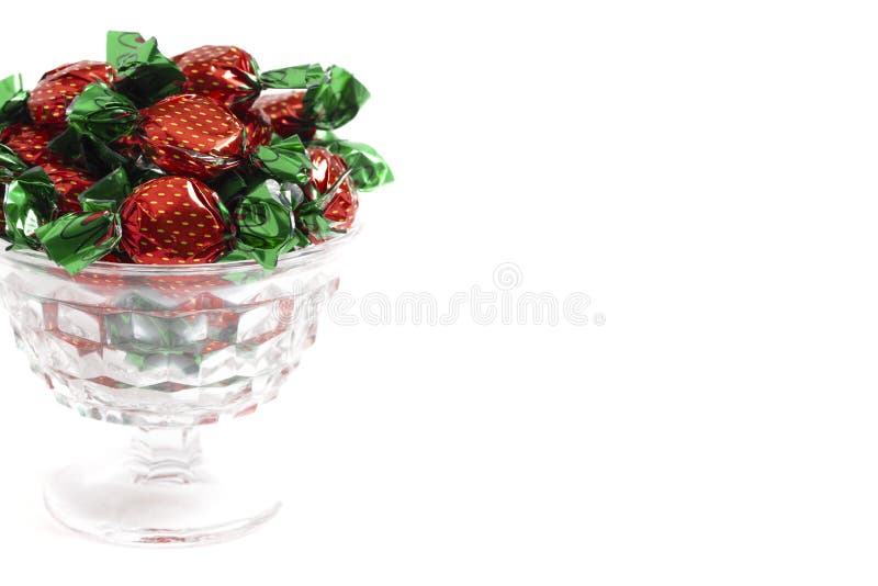 Wrapped Strawberry Candy in Decorative Wrapper Stock Image - Image of ...