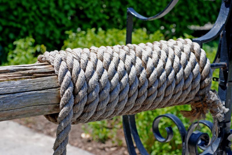 Wrapped well rope stock image. Image of decorative, hoist - 9542345