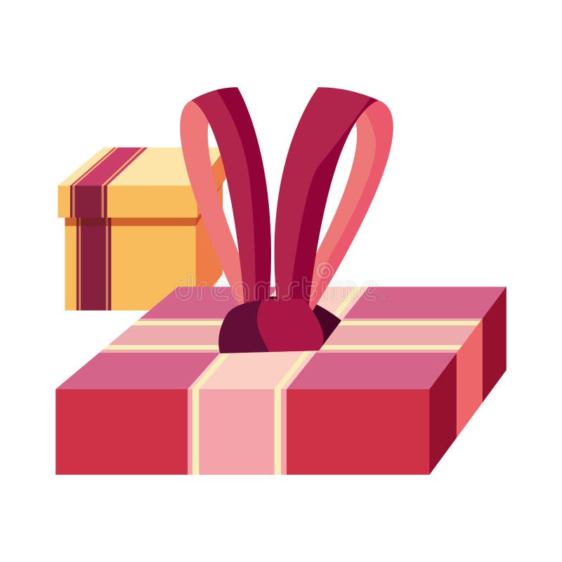 Wrapper Gift Box on White Background Stock Vector - Illustration of ...