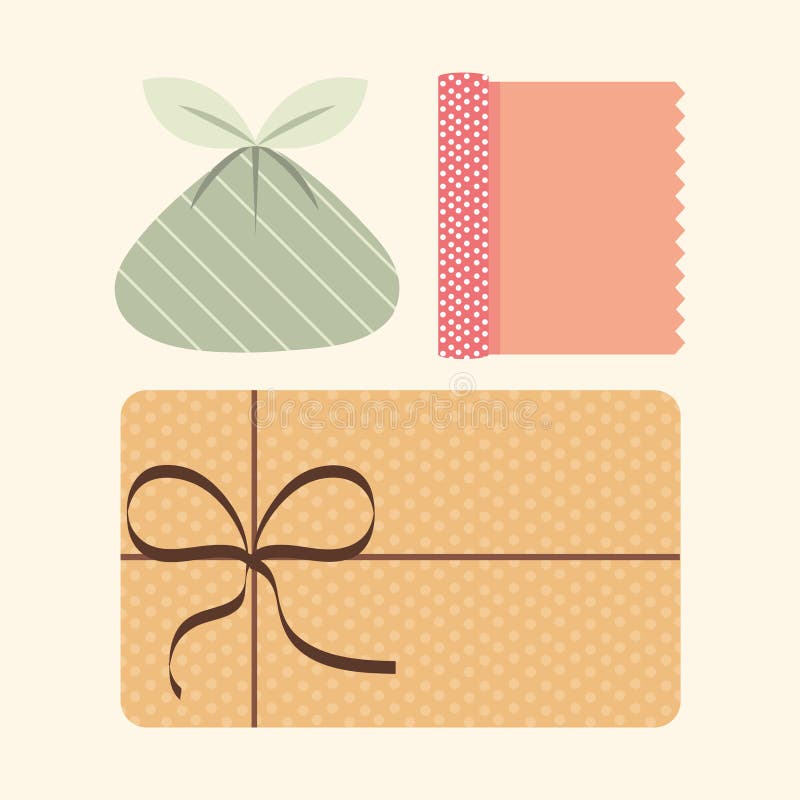 Wrapping cartoon set stock vector. Illustration of celebration - 218746557