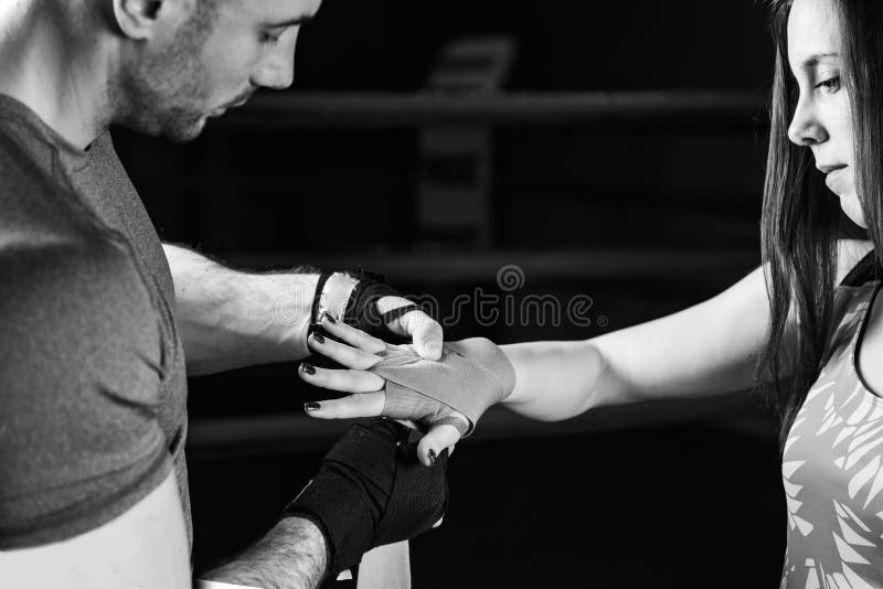 How To Wrap Your Hand for Boxing Stock Photo - Image of fitness, help ...