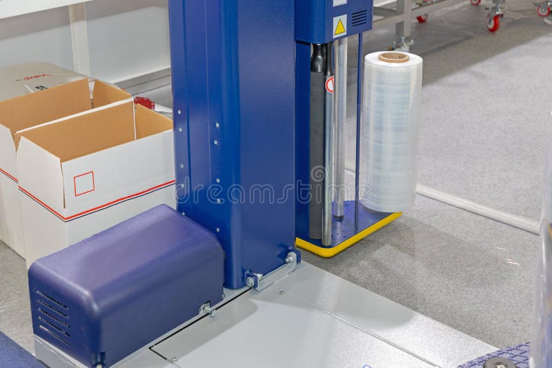 Wrapping Machine Turntable stock photo. Image of distribution - 243132204