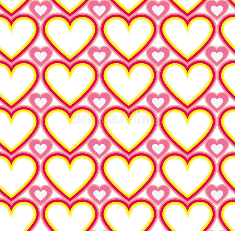 Wrapping Paper Valentines Day. Heart Shape Seamless Background Stock ...