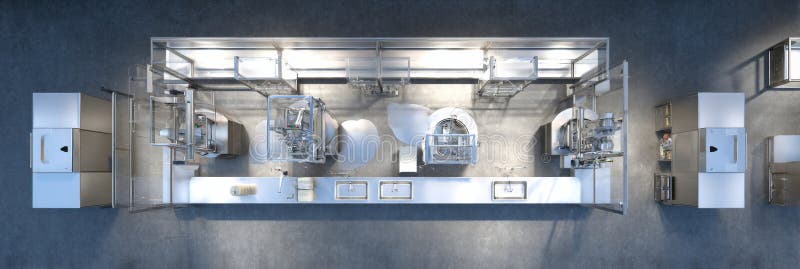 Wrapping Station Setup Viewed from Above with Clear Middle Space for ...