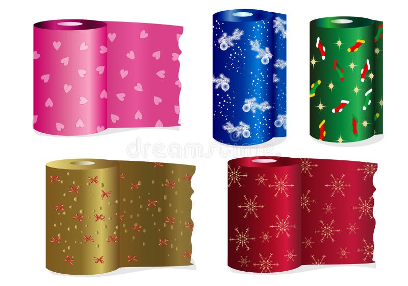 Wrapping Paper Rolls Clipart