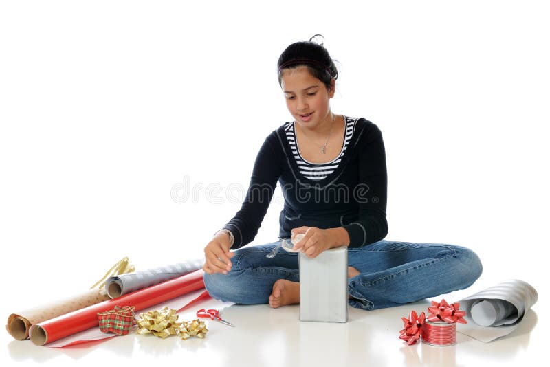 Wrapping Up Christmas stock image. Image of december, christmas - 8669395