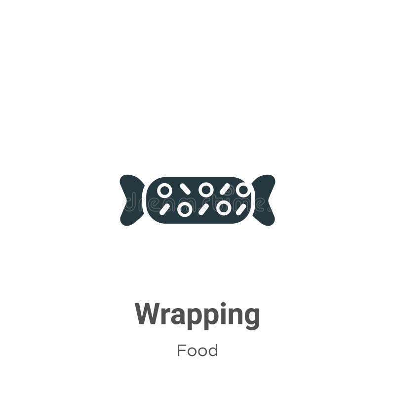 Wrapping Vector Icon on White Background. Flat Vector Wrapping Icon ...