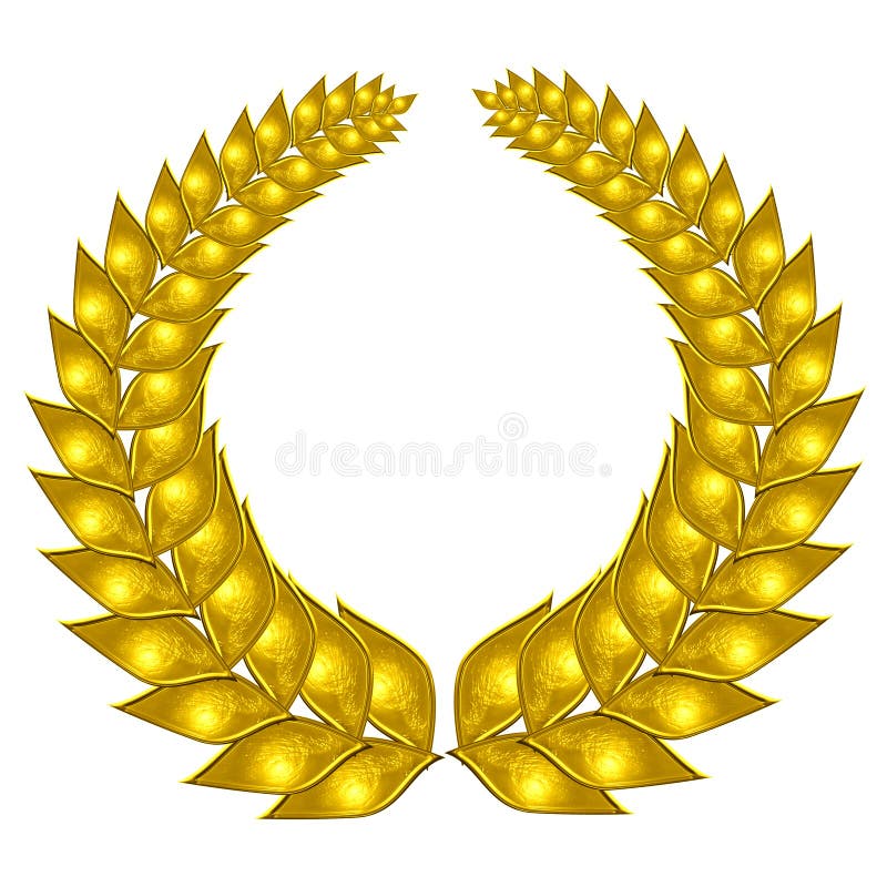 Crest of Leaves and Ribbon stock vector. Illustration of regal - 6296114