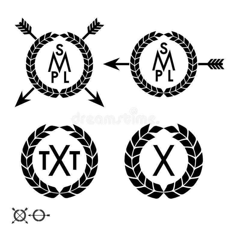 Wreath with arrow stock vector. Illustration of chaplet - 28171708