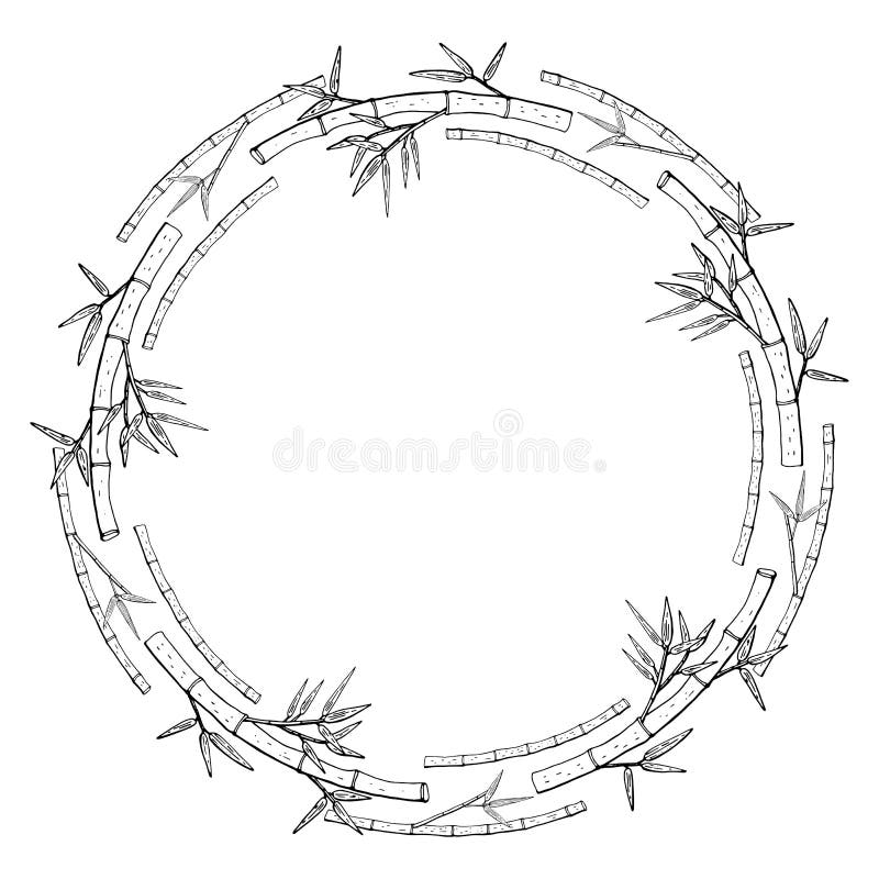 Bamboo Circle Border Stock Illustrations – 205 Bamboo Circle Border ...