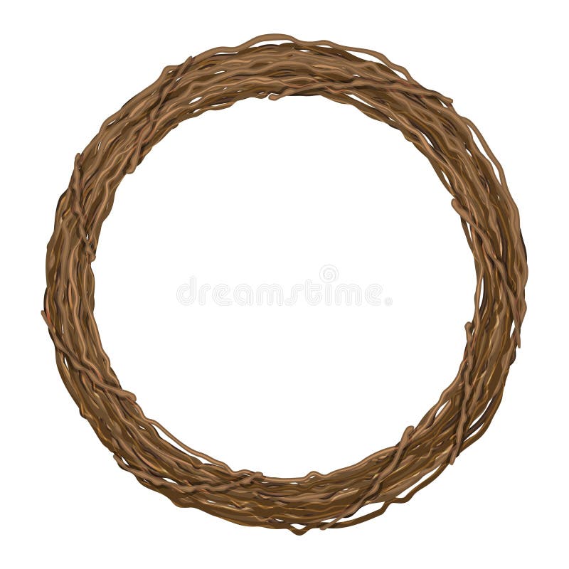 Wreath from Branches. Template for Your Design Stock Vector ...