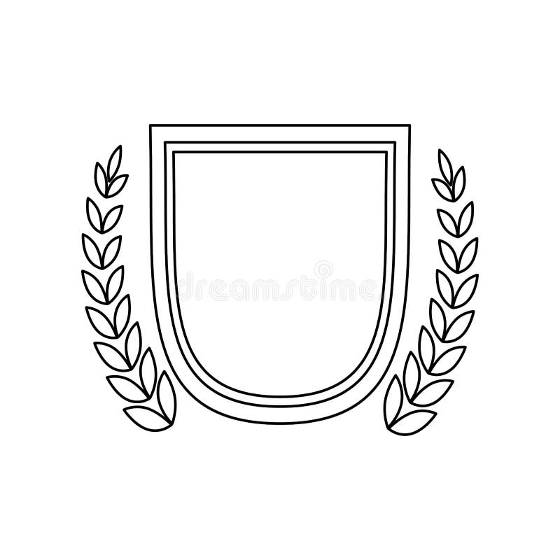 Wreath emblem symbol stock illustration. Illustration of drawn - 87037737