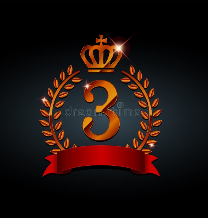 Wreath Frame Ranking Illustration . 3rd Place Bronze Stock Vector ...