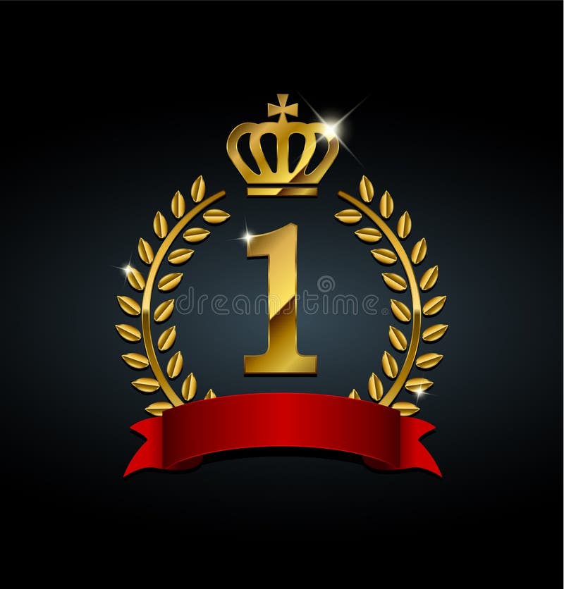 Wreath Frame Ranking Illustration . 1st Place Gold Stock Vector ...