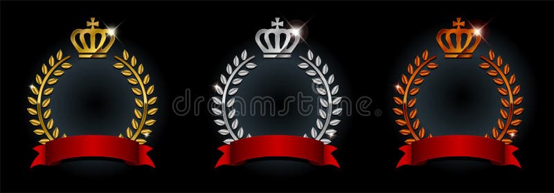 Wreath Frame Ranking Illustration Set Stock Vector - Illustration of ...