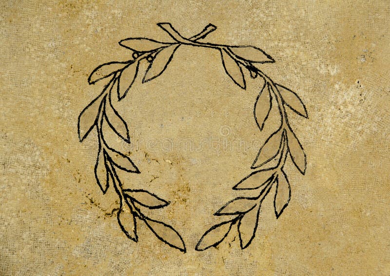 Wreath of olive symbol stock illustration. Illustration of frame - 45137080