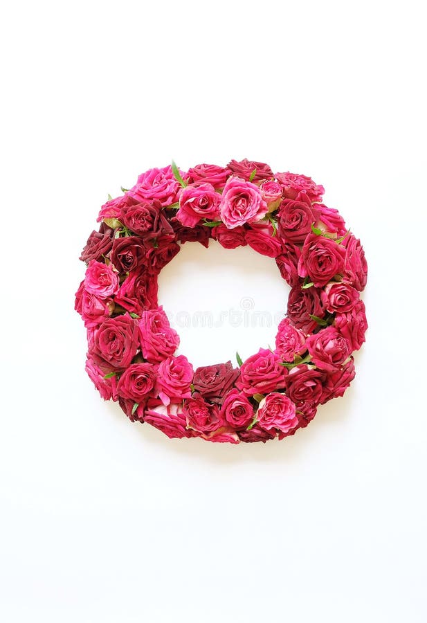 Wreath of red roses stock photo. Image of circle, isolated - 72013962