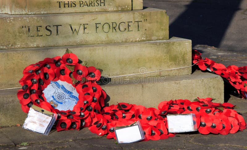 Wreaths at War Memorial stock image. Image of memories - 5262657