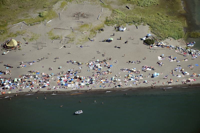 Wreck Beach with Sunbathers in Vancouver Stock Image - Image of summer ...