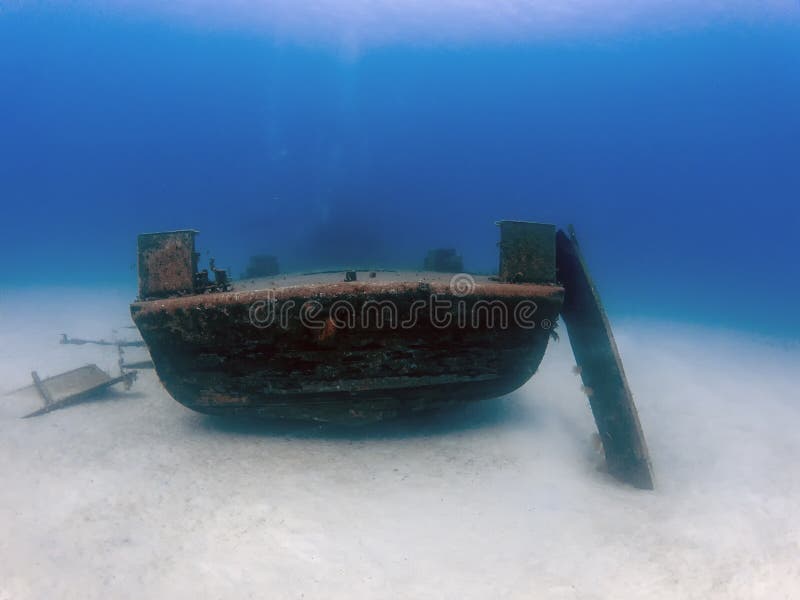 The Wreck of the P31 Patrol Boat in Comino, Malta Stock Image - Image ...