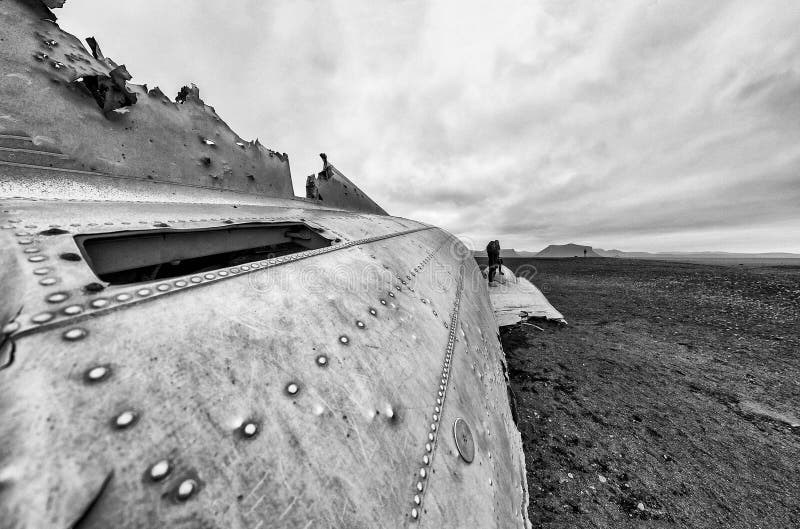 Wreckage of an Old Airplane Abandoned on a Beach Editorial Stock Photo ...