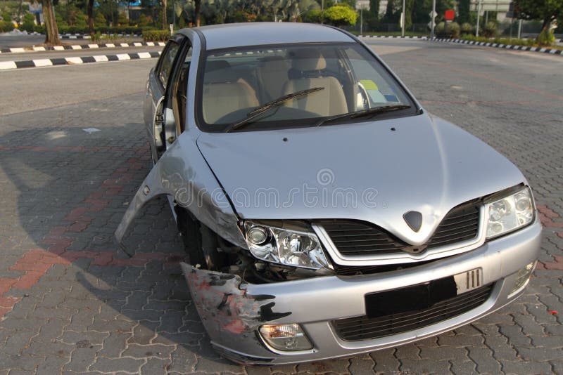 Wrecked car stock photo. Image of crushed, automobile - 37994780