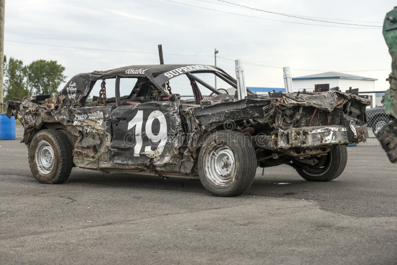 Wrecked Car after Demolition Derby Editorial Photo - Image of ...