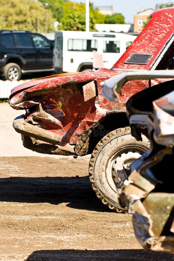 Wrecked Cars stock image. Image of competition, auto, ring - 5308973