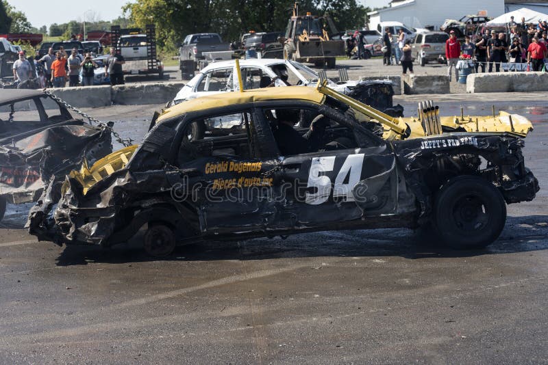 Wrecked Cars during Demolition Derby Editorial Image - Image of compete ...