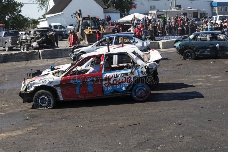 Wrecked Cars during Demolition Derby Editorial Stock Photo - Image of ...