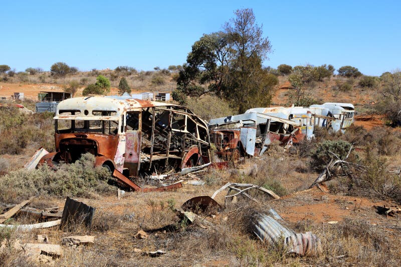 Old Wrecked Car in Outback Australia Stock Photo - Image of smashed ...