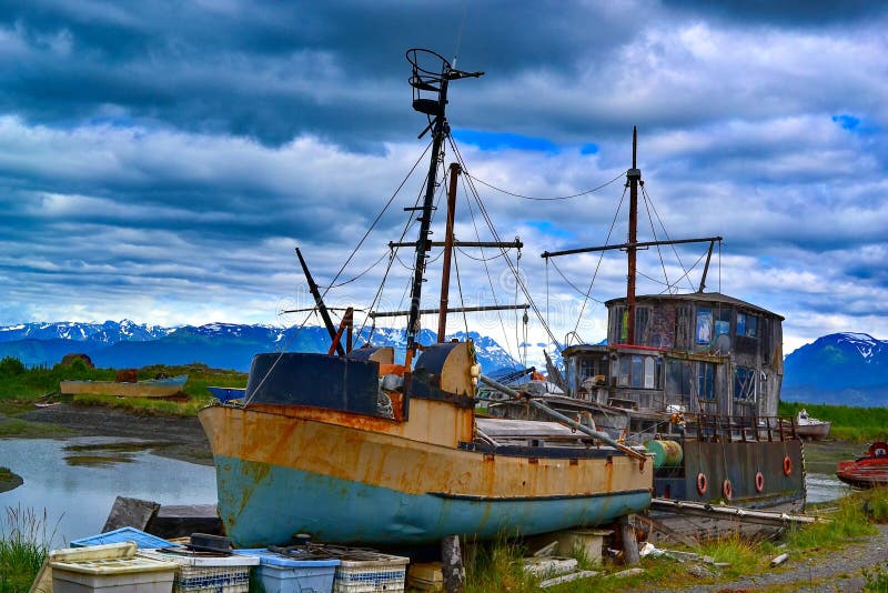 Shipwreck in Homer Alaska stock photo. Image of ship - 95420150