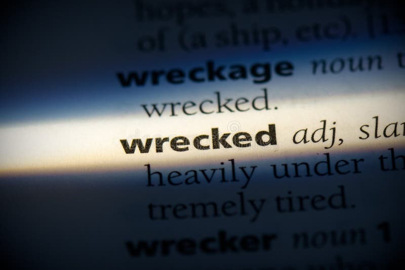 Wrecked stock image. Image of definition, highlighted - 161576067