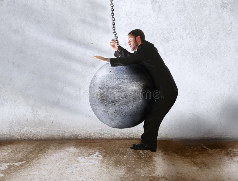 Demolishing ball stock photo. Image of concrete, work - 51375644