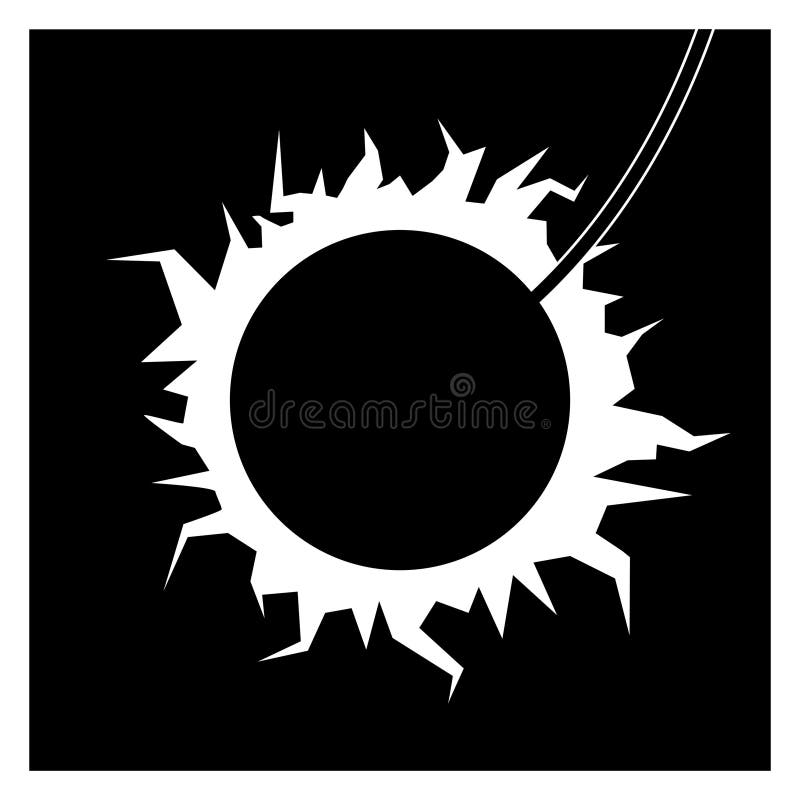Wrecking steel ball icon stock illustration. Illustration of industry ...