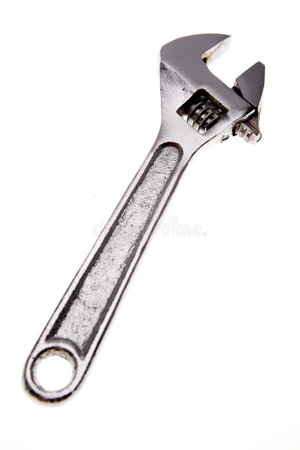 Wrench Tool Isolated stock photo. Image of spanner, white - 44383900