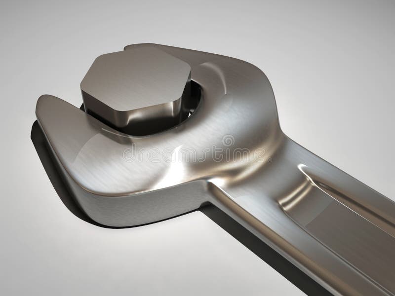 Wrench and bolt stock illustration. Illustration of concept - 5406773