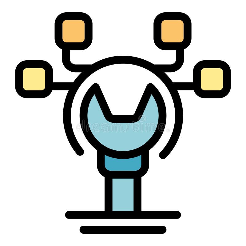 Wrench Connecting To Digital Network Representing System Integration ...