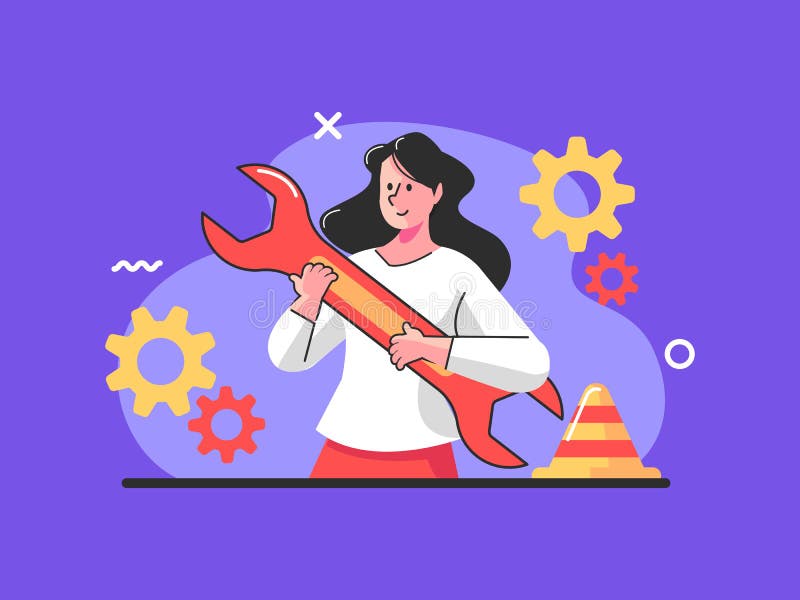 Fixing Problem in Business Concept Stock Vector - Illustration of ...